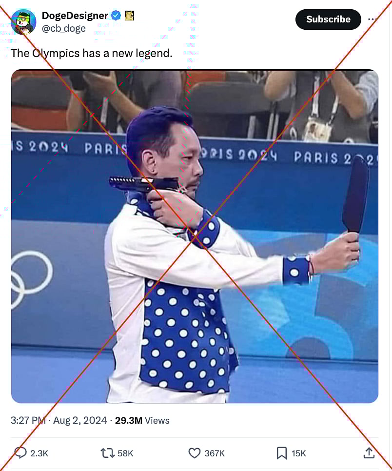 Fact-Check: Altered Photo of Thai Comedian Viral as Shooting Participant at 2024 Paris Olympics